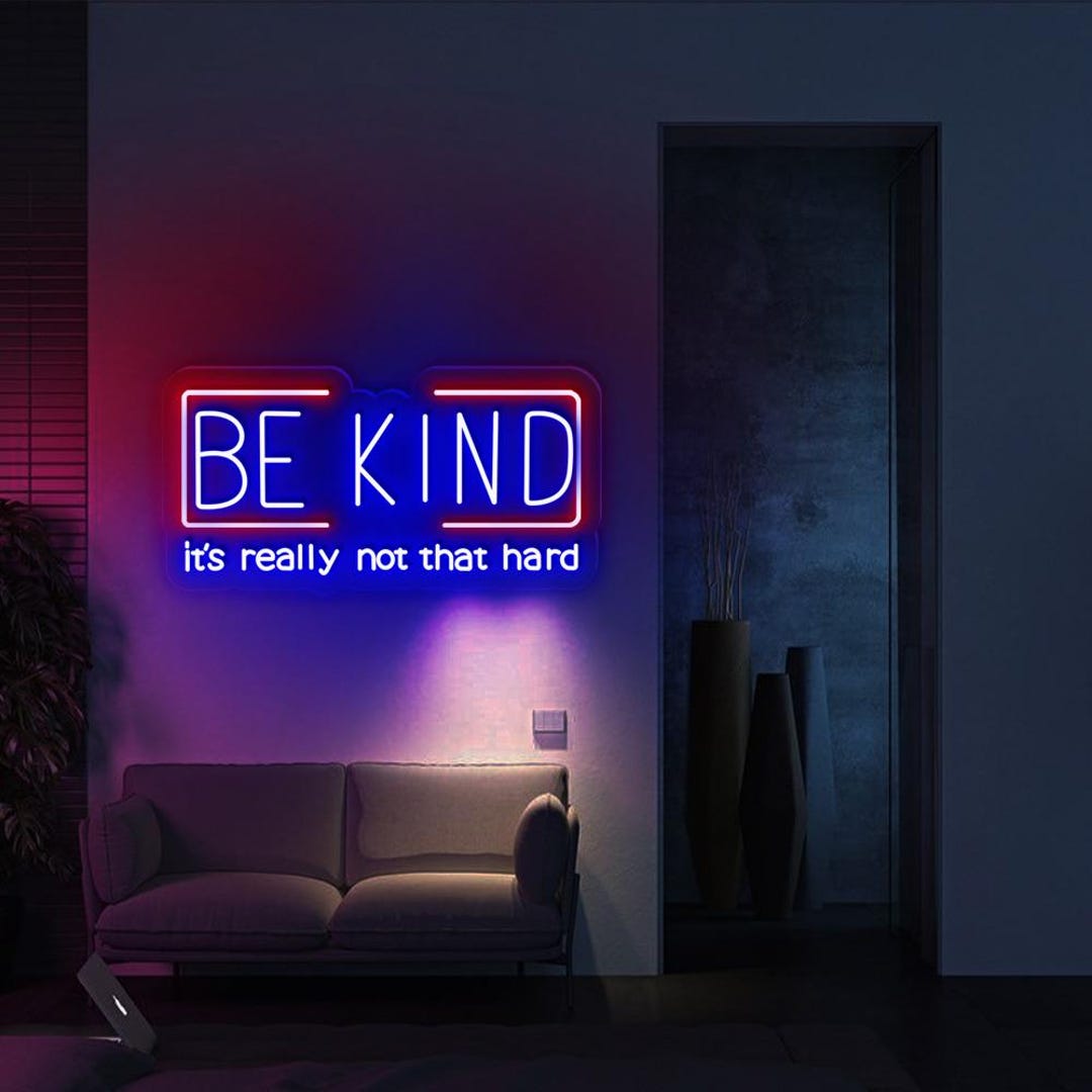 Be Kind It's Really Not That Hard Neon, Kindness Neon Sign, Choose Kind ...