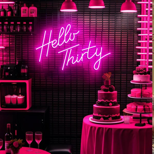 Thirty neon sign - Etsy Italia