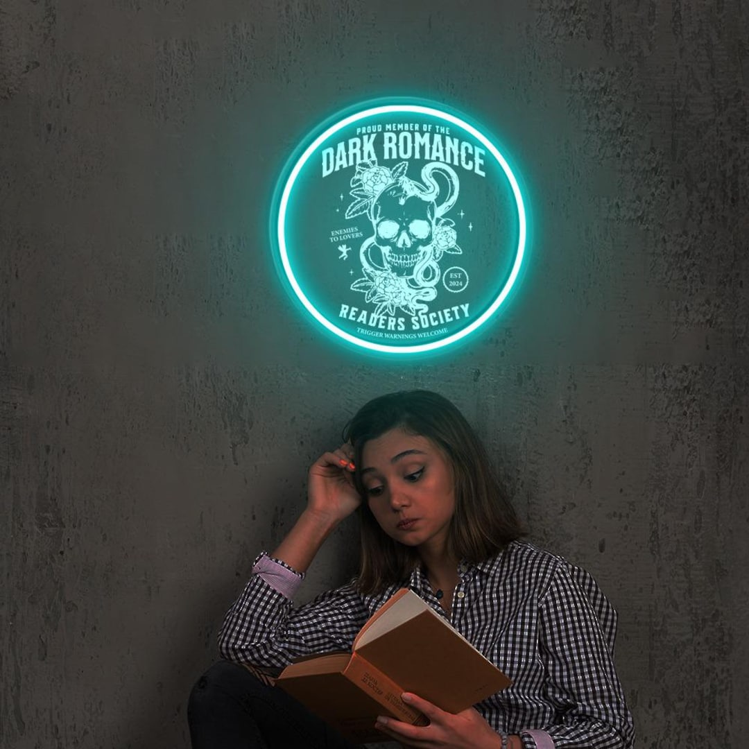 Dark Romance Readers Society Neon Sign: Book Lover Gift - Etsy