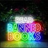 I'm With the Banned Neon Sign | Banned Books LED Decor | Room LED Sign ...