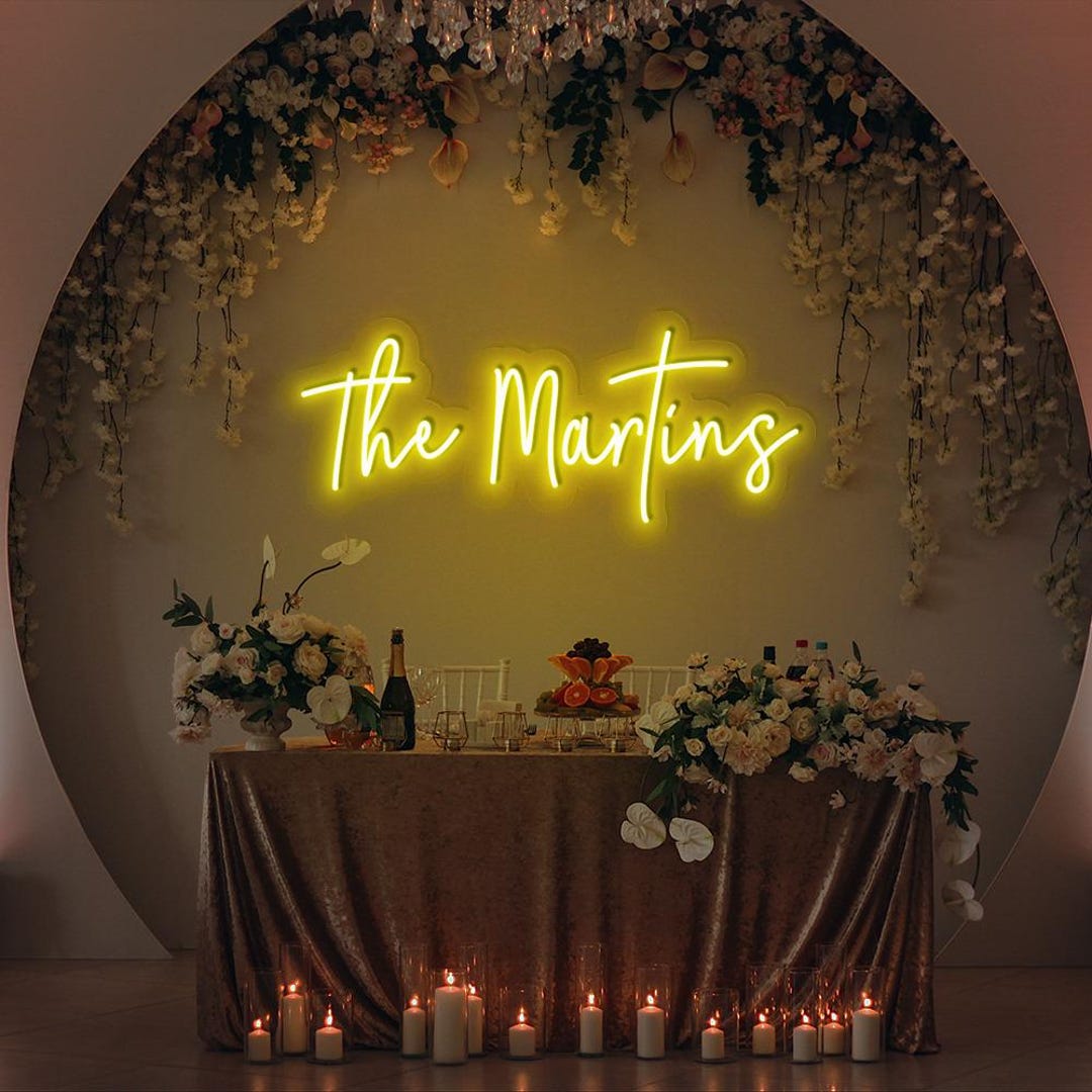 Custom Neon Wedding Sign Wall Decor, Battery Wedding Led Sign Wall ...