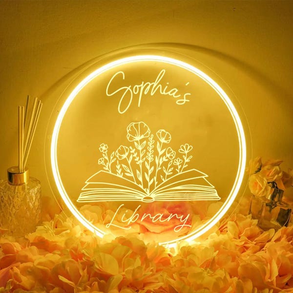 Custom Library Sign - Etsy