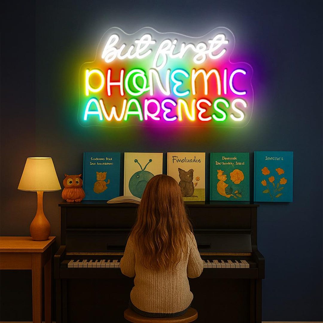 Science of Reading Neon Sign, Literacy Education Neon, Reading Teacher ...