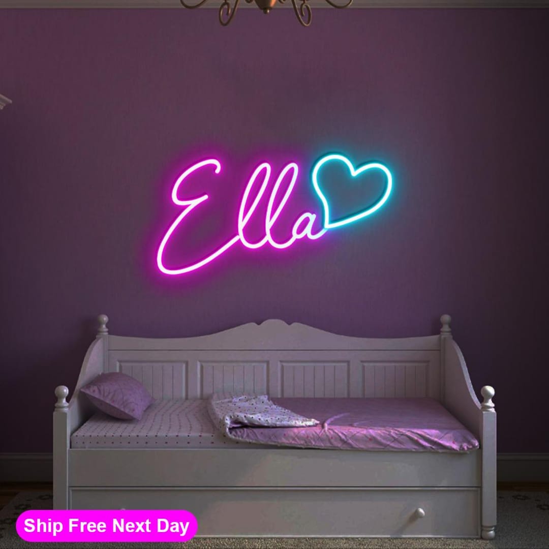 Custom Neon Name Sign, Teenage Girl Gifts, Nursery Name Sign, Neon ...