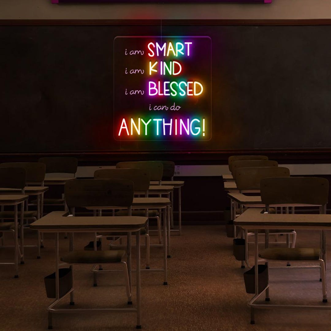 Positive Affirmation Neon Sign, Motivational Neon, Kids Positive Neon ...