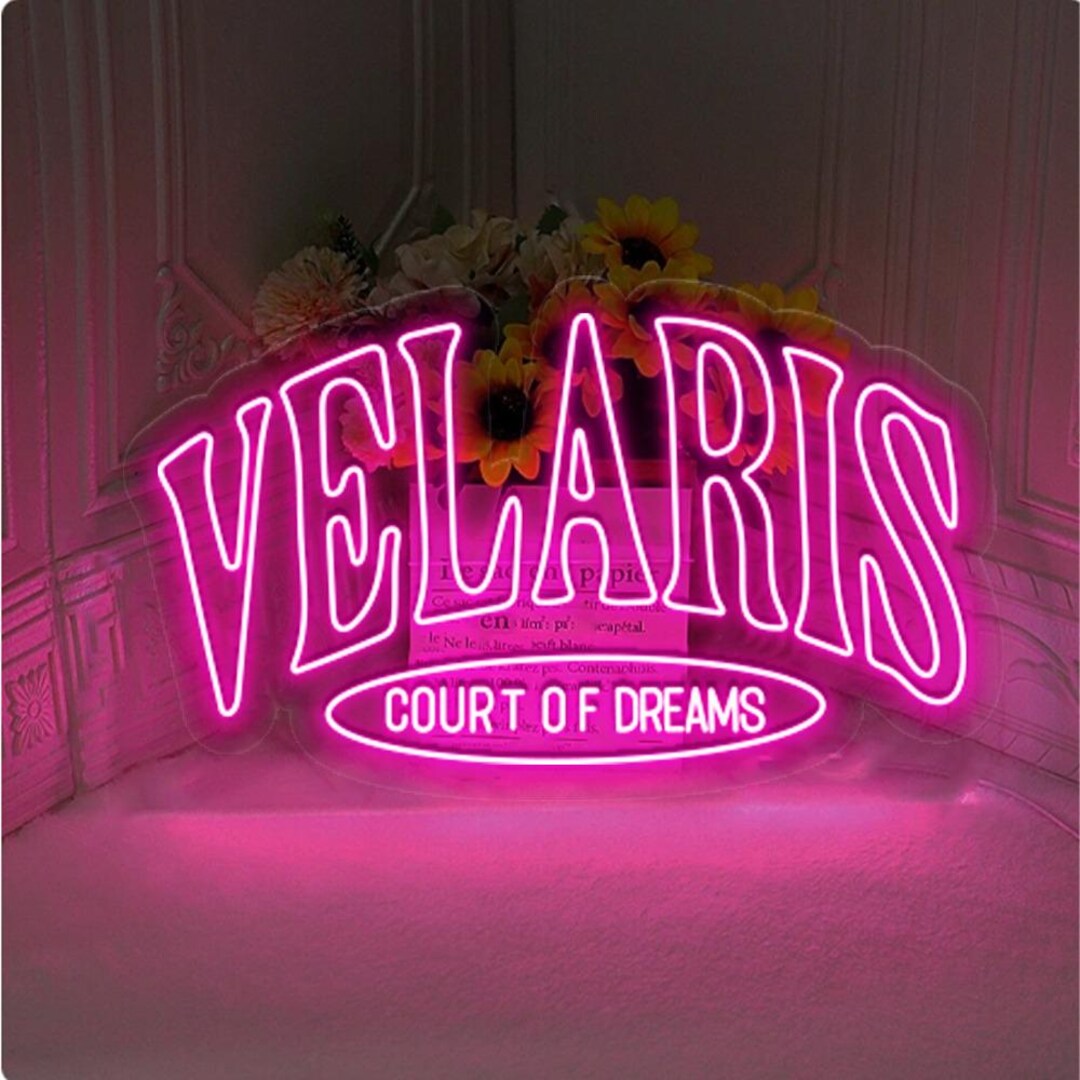 Velaris ACOTAR Neon Sign, to the Stars Who Listen Quote Neon, Velaris ...