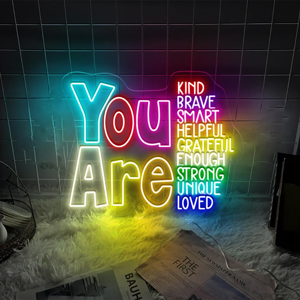 You Are Kind Neon Sign, Back to School Neon, Kindergarten Teacher Neon ...