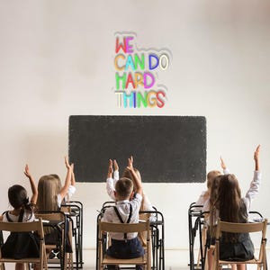 We Can Do Hard Things Neon Sign, Positive Affirmation, Kids Wall Neon ...
