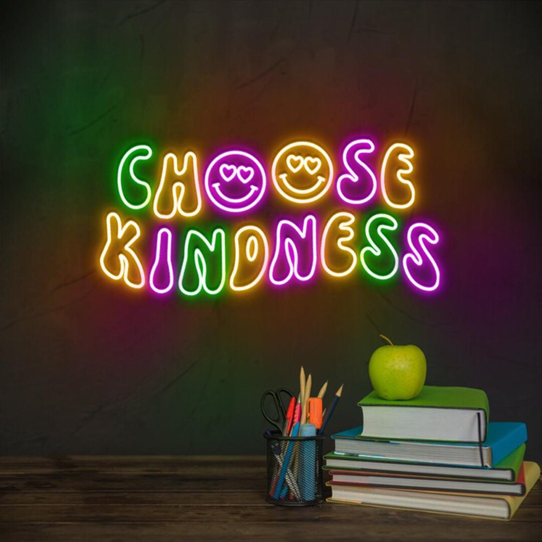 Choose Kindness Neon Sign: Teacher Classroom Decor - Etsy