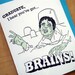 Brains - Zombie - Letterpress Graduation Card - Etsy
