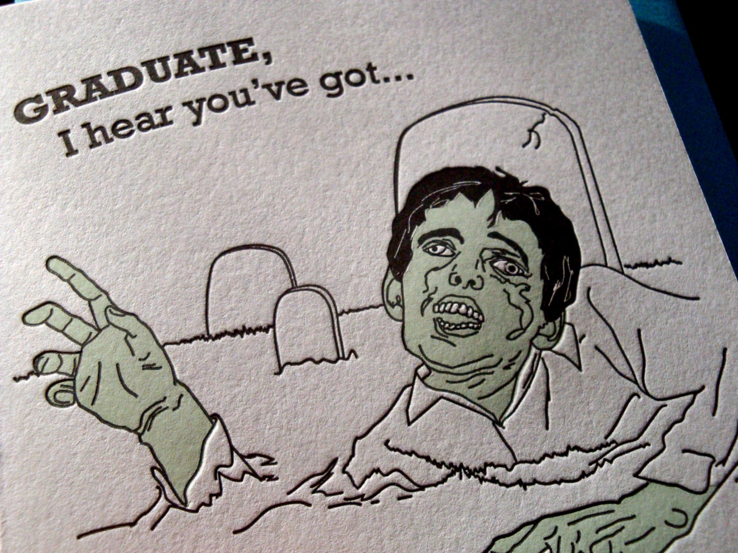 Brains - Zombie - Letterpress Graduation Card - Etsy