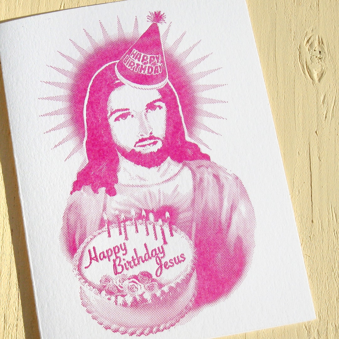 Happy Birthday Jesus - Letterpress Christmas Card - Etsy