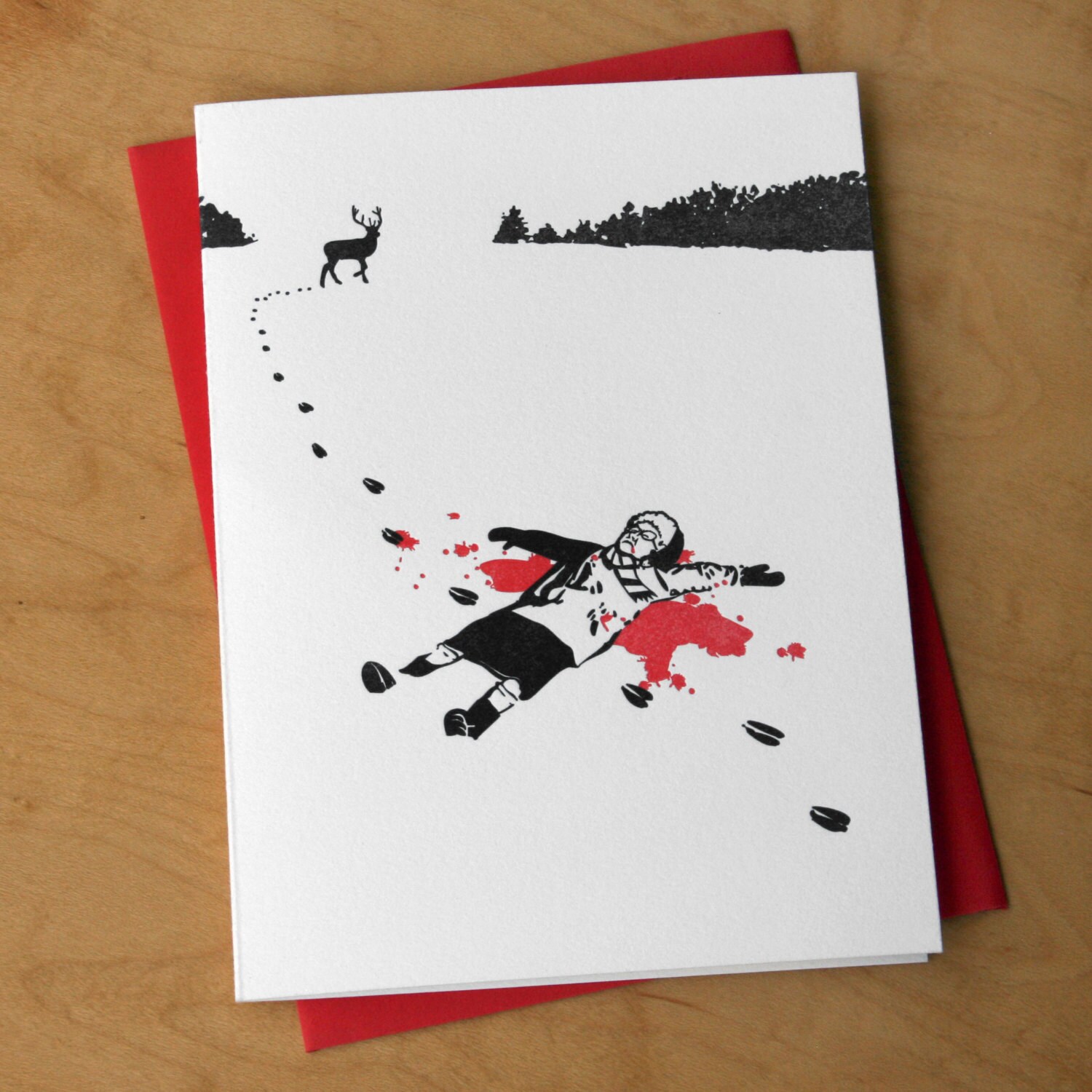 Grandma Got Run Over by a Reindeer - Holiday Letterpress Card - Etsy