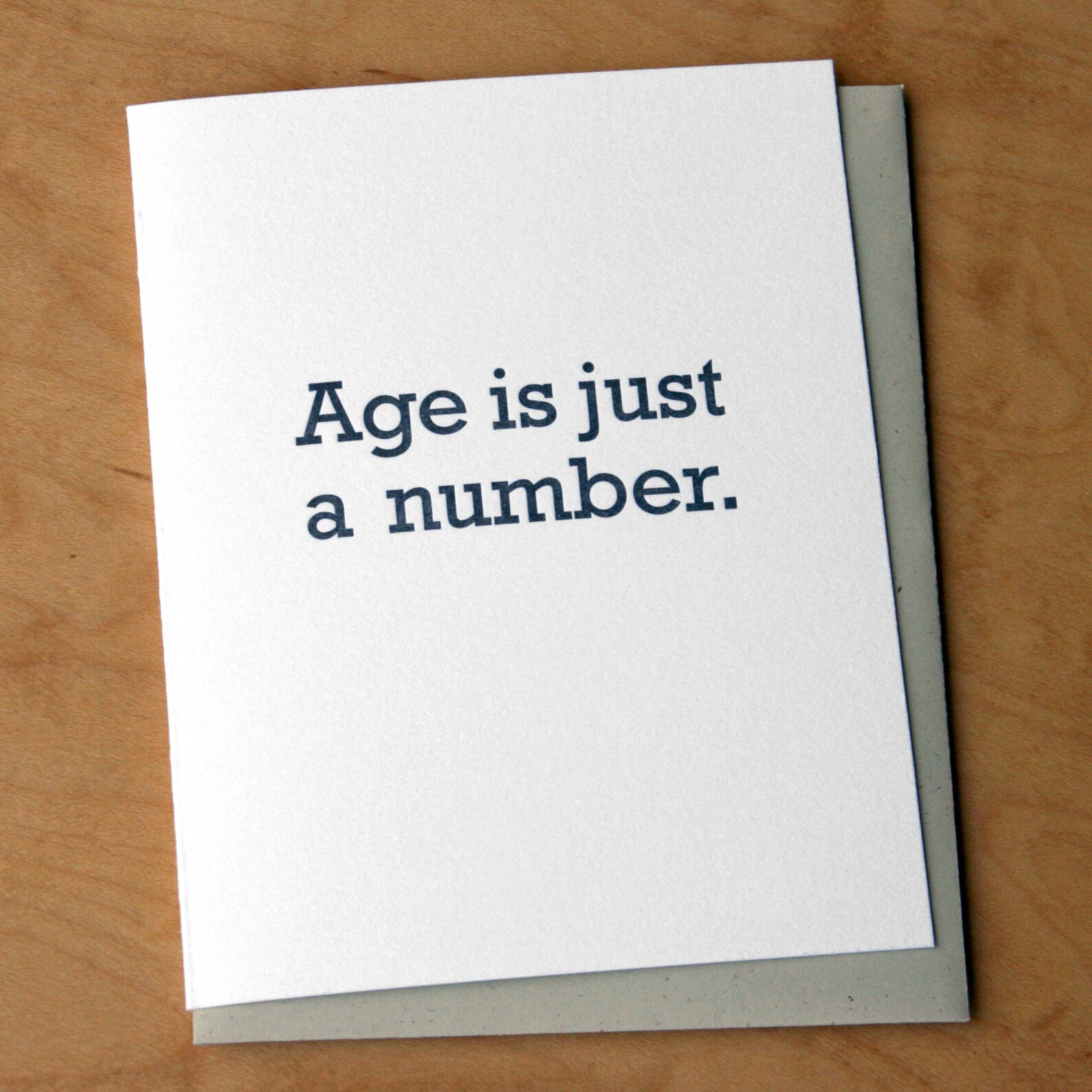 Just a Number Letterpress Birthday Card - Etsy