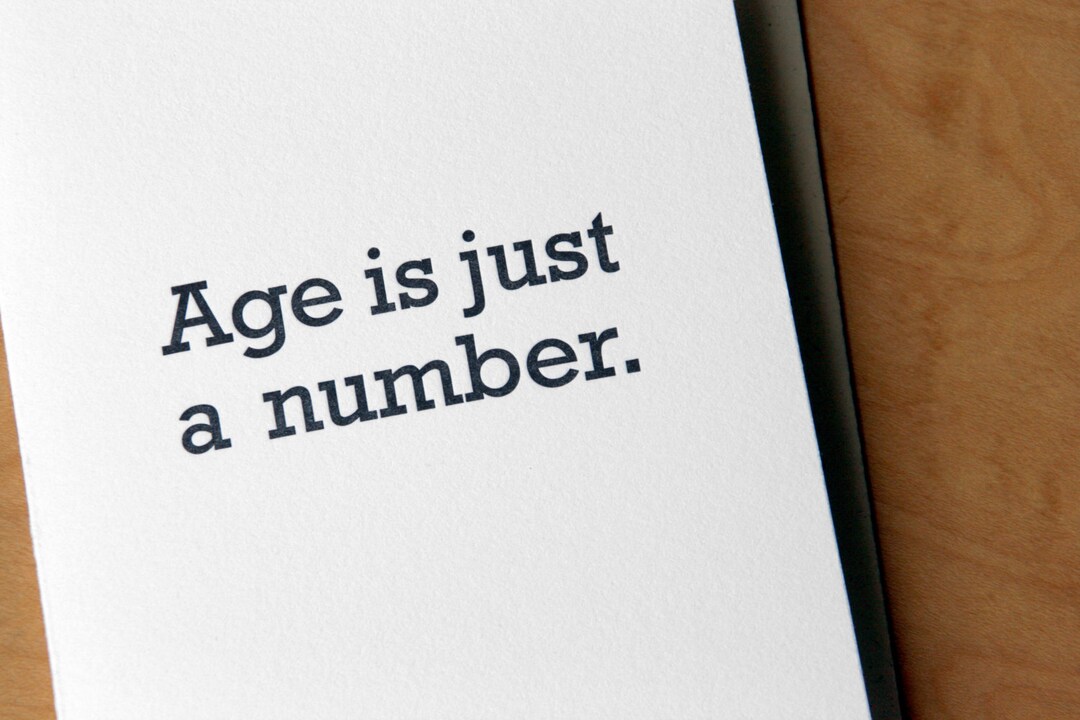 Just a Number Letterpress Birthday Card - Etsy