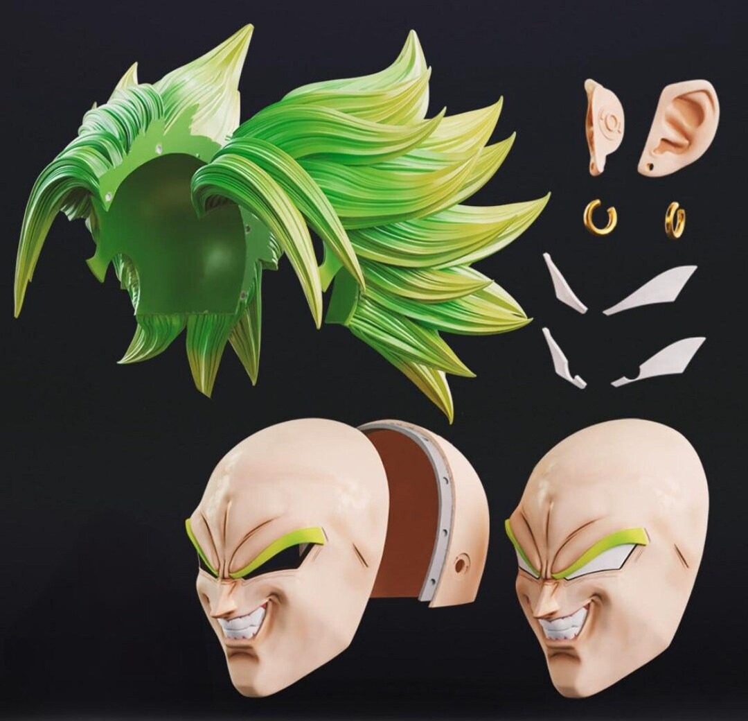 Broly Mask 3D Printing STL File for Resin Printers and Filament Printer ...