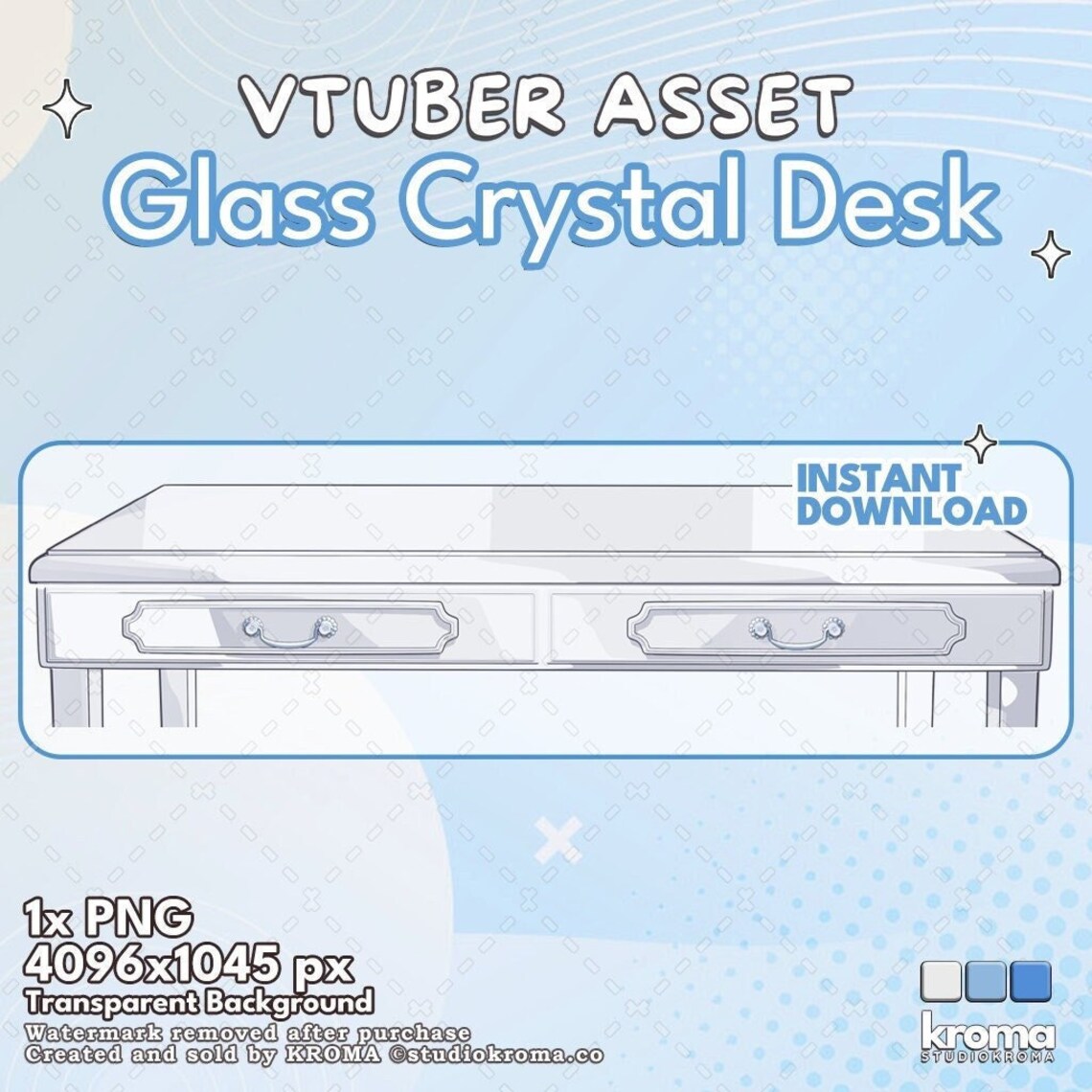 STREAM ASSET - Glass Crystal Desk - Etsy