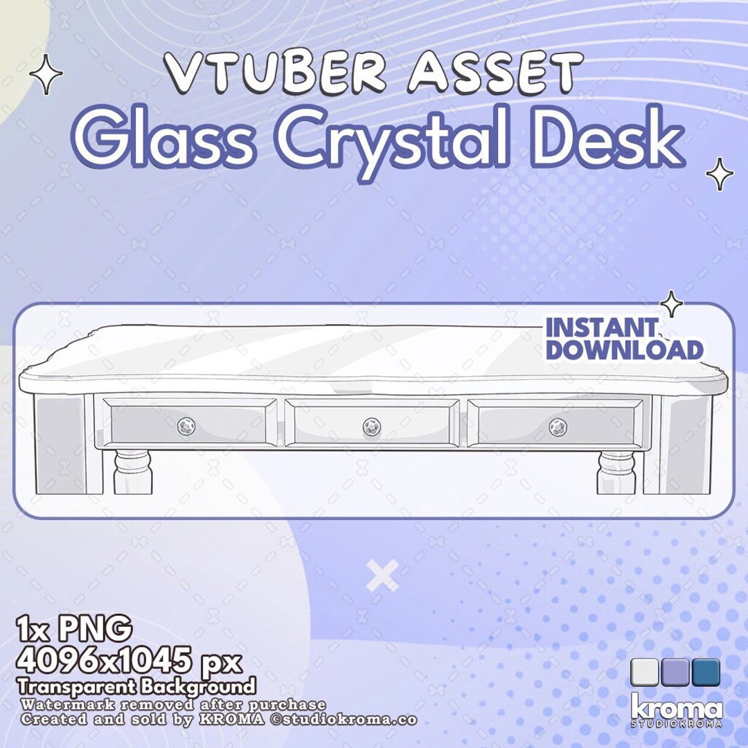 VTUBER ASSET Glass Crystal Desk - Etsy