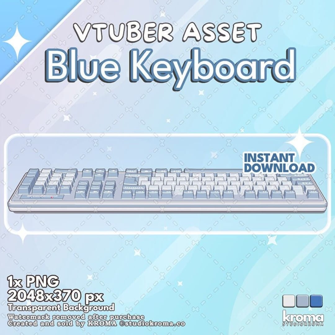VTUBER ASSET | Blue Keyboard - Etsy