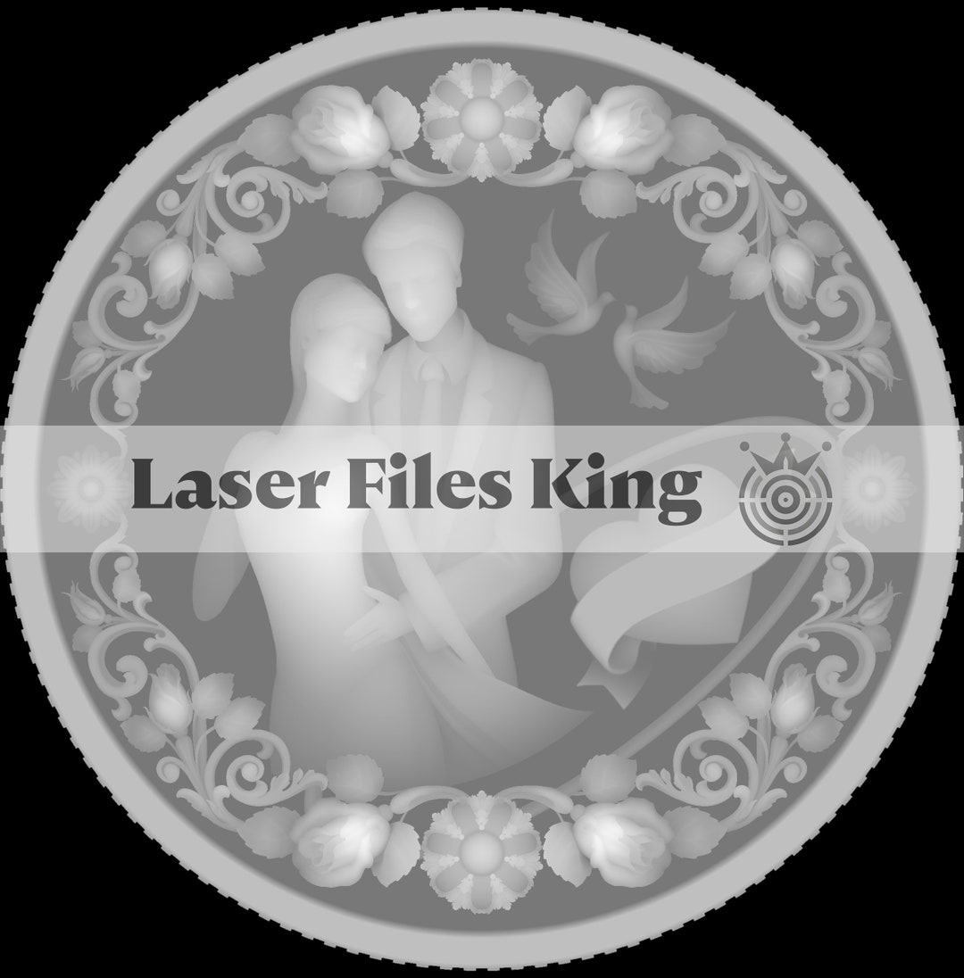 Fiber Laser Cut Depth Map 3D PNG File / Depth Engraving / Brass Coin ...