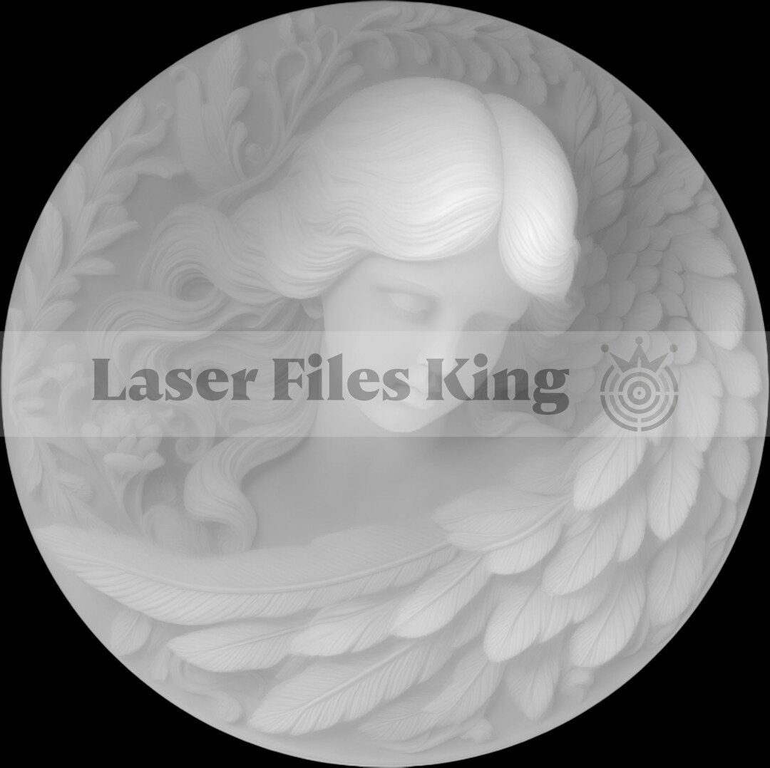Fiber Laser Cut Depth Map 3D PNG File / Depth Engraving / Brass Coin ...