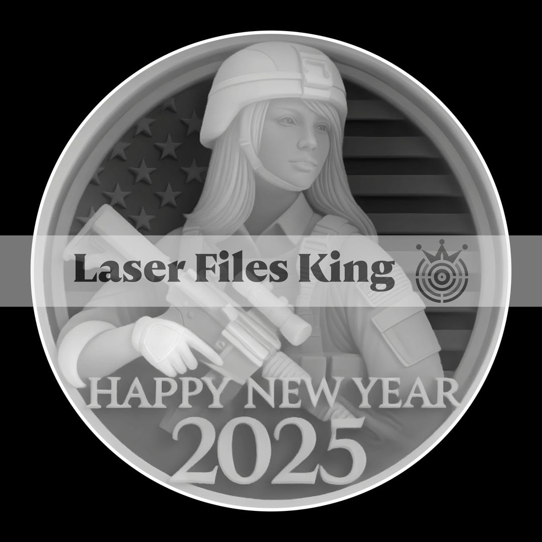 Fiber Laser Cut Depth Map 3D PNG File / Depth Engraving / Brass Coin ...