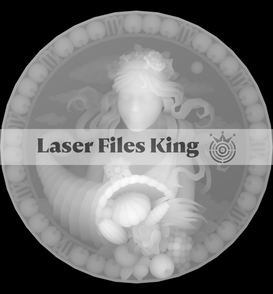 Fiber Laser Cut Depth Map 3D PNG File / Depth Engraving / Brass Coin ...