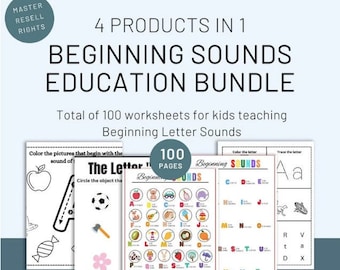 PLR Educational Worksheet Bundle, Printable Worksheets for Kids, Master ...