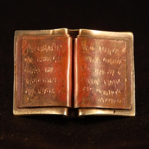 Book Pin - Foldformed Copper & Brass - Jewelry for Bibliophiles - Etsy