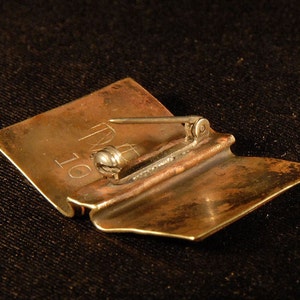 Book Pin - Foldformed Copper & Brass - Jewelry for Bibliophiles - Etsy
