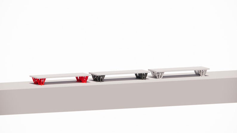 Set of 4 Modular 3d-printed Shelf Stands and Table Legs – Organic ...