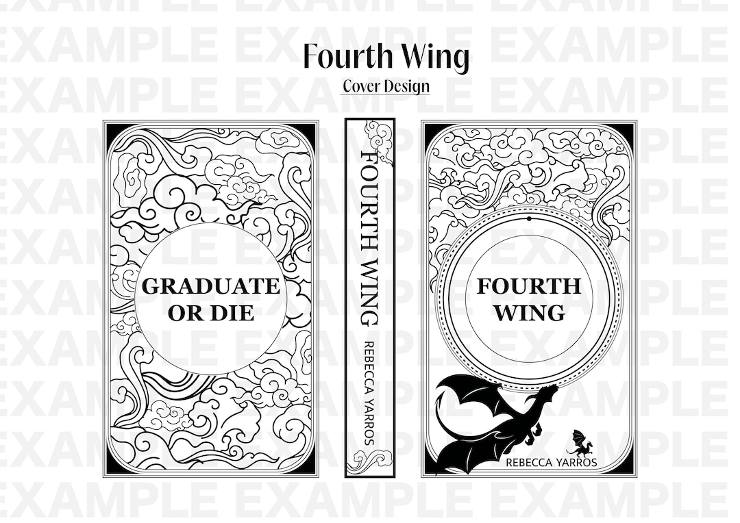 Fourth Wing Book Cover Design - Digital Files - Etsy