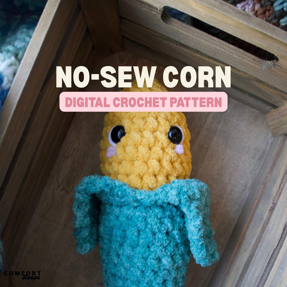 Ms Cornlette the Corn / Crochet Corn Pattern / No Sew Corn With Husk ...