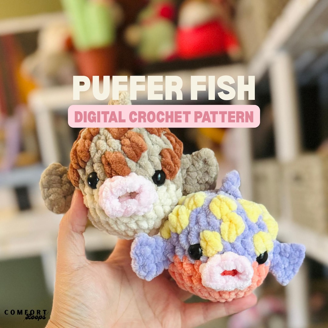 Puffin the Puffer Fish Pattern / NO SEW / Crochet Pattern / Crochet ...