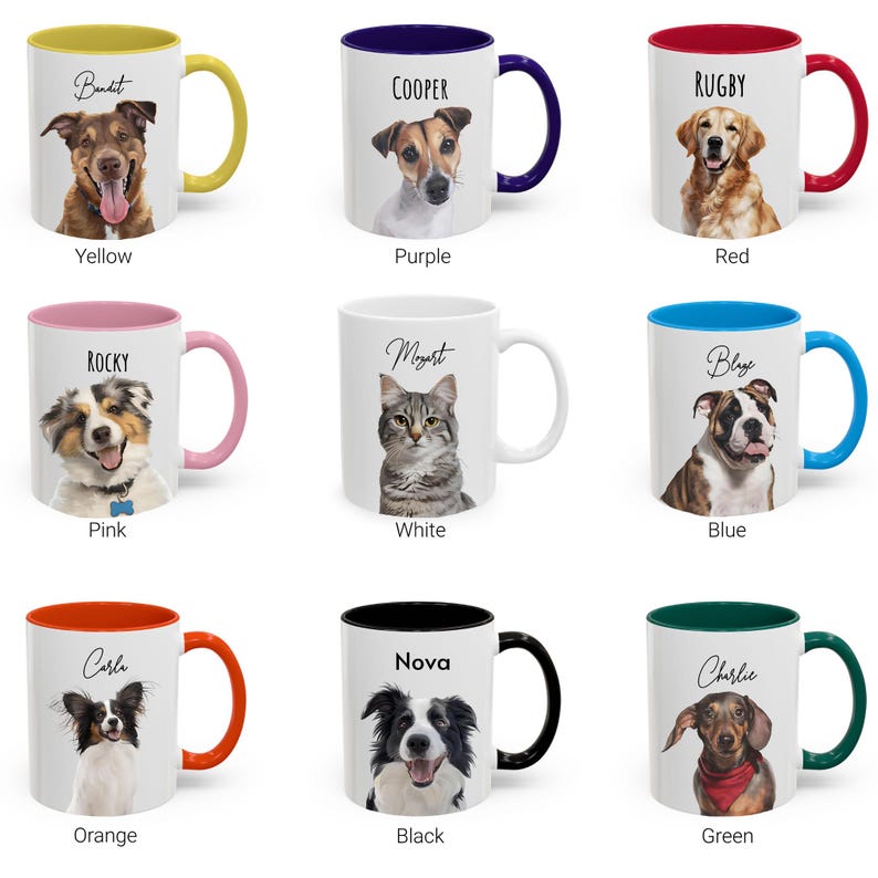 Custom Pet Mug From Photo, Dog Mom Mug, Cat Dad Gift, Dog Lover Gift ...
