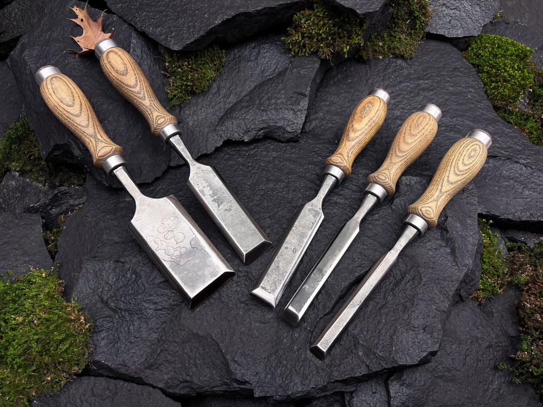 Premiumforge Wood Carving Chisels Kit 5 Pcs Woodworking Tools Timber ...