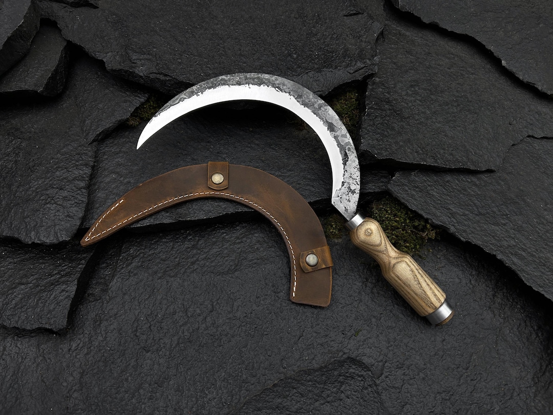 Premiumforge, Big Sickle 52100 Steel Blade, Ergonomic Ash Handle ...