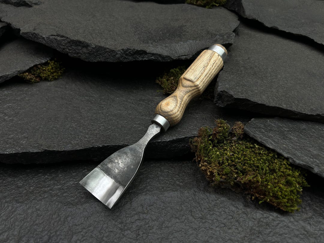 Hand Forged Wood Carving Gouge: 52100 Steel Blade, Ash Handle - Etsy