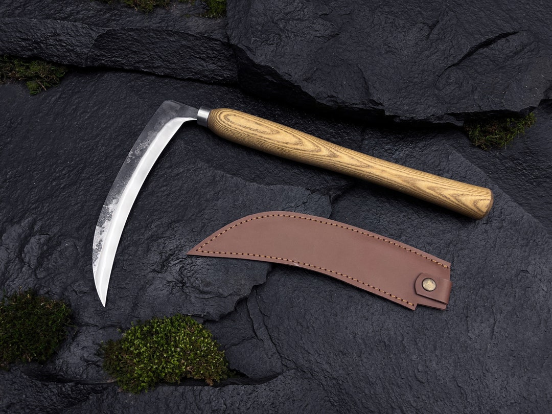 Hand-forged Scythe, Garden Scythe, Traditional Herb Gathering Sickle ...