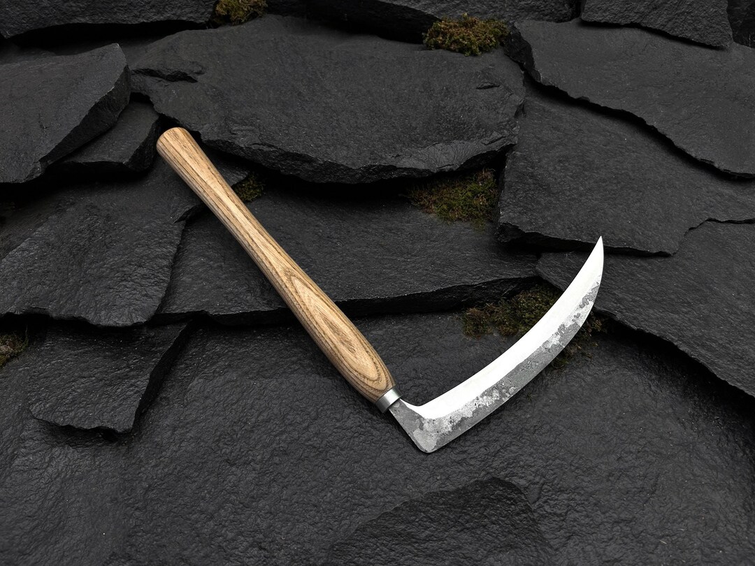 Premiumforge, Hand Forged Scythe 52100 Steel Blade, Ergonomic Ash ...