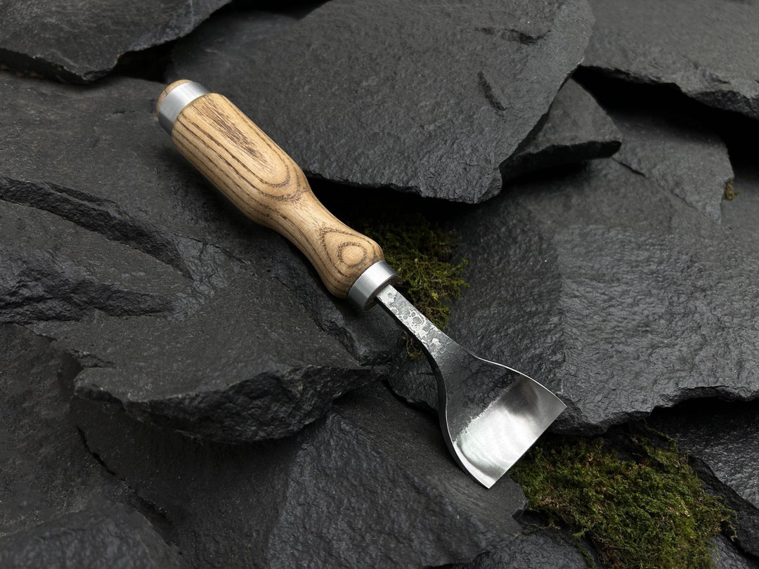 Hand-forged Spoon Carving Gouge. 52100 Steel Blade, Comfortable Handle ...