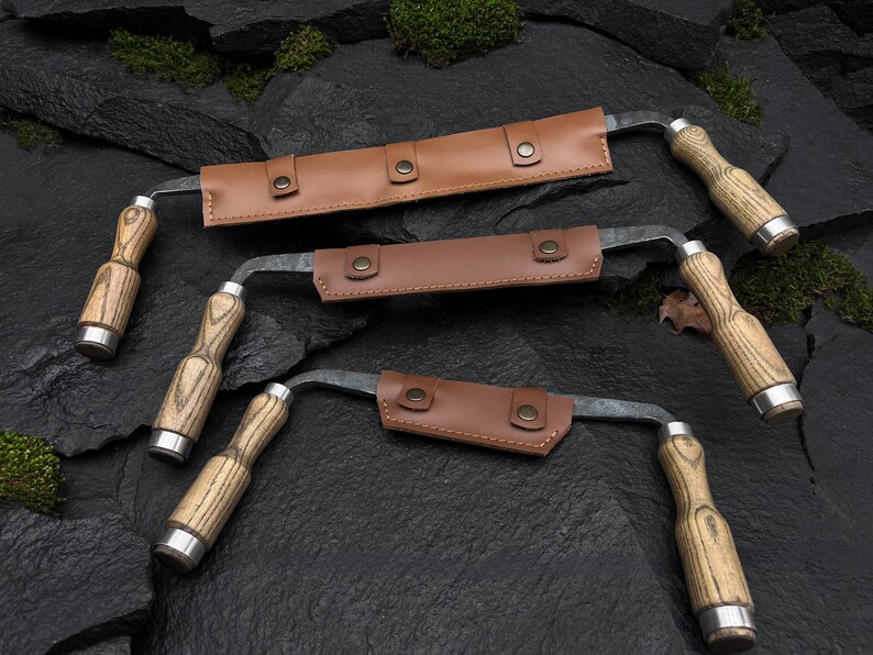 Premiumforge Forged Carpenters Drawknife Kit 3 Pcs Woodworking Tool ...