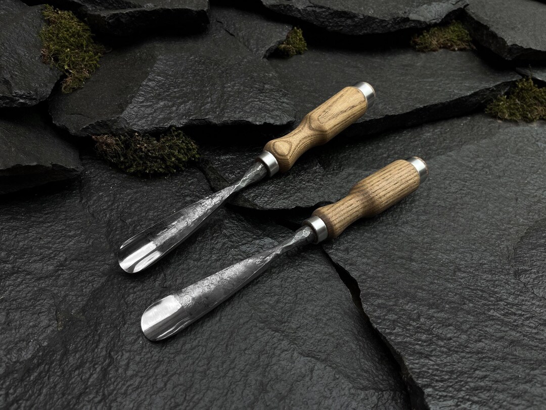 Premiumforge Wood Carving Gouges Kit 2 Pcs Forged Straight Rounded ...