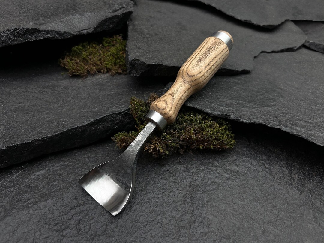 Hand-forged Spoon Carving Gouge: 52100 Steel Blade, Ash Wood Handle - Etsy