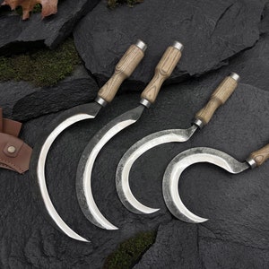 Forged Garden Sickle Set 4 PCS, Harvest Set, Hand Scythes, Ritual ...