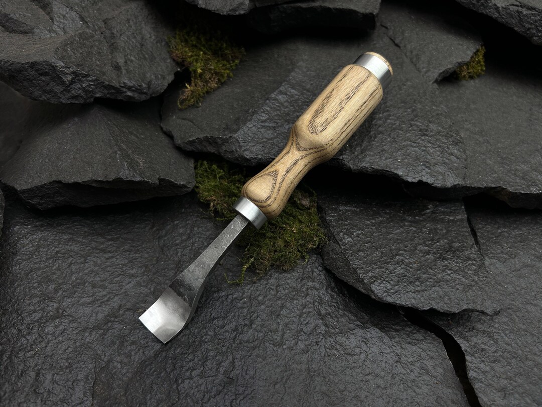 Hand Forged Spoon Gouge: 52100 Steel Blade, Ash Wood Handle - Etsy