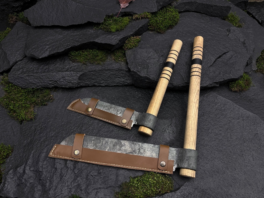 Premiumforge Forged Splitting Froes Kit 2 Pcs Woodworking Tools Wood ...