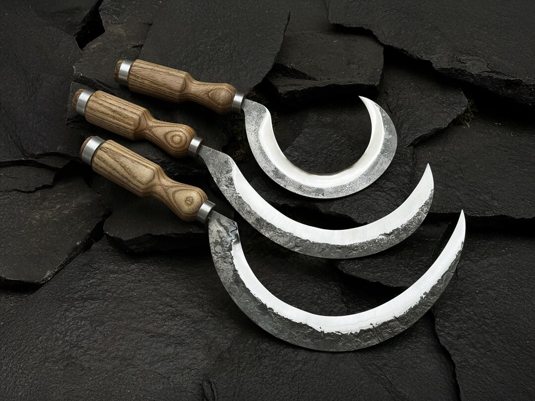 Premiumforge, Forged Garden Sickle Set 3 PCS 52100 Carbon Steel ...