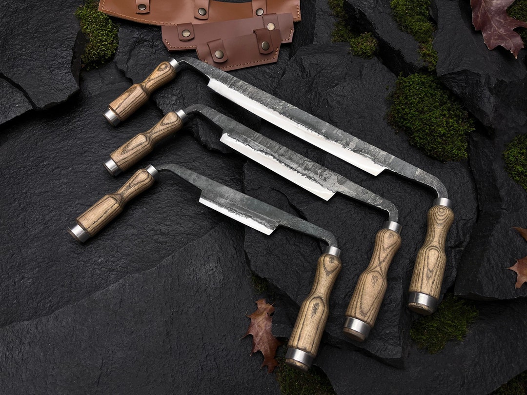 Premiumforge Forged Carpenters Drawknife Kit 3 Pcs Woodworking Tool ...