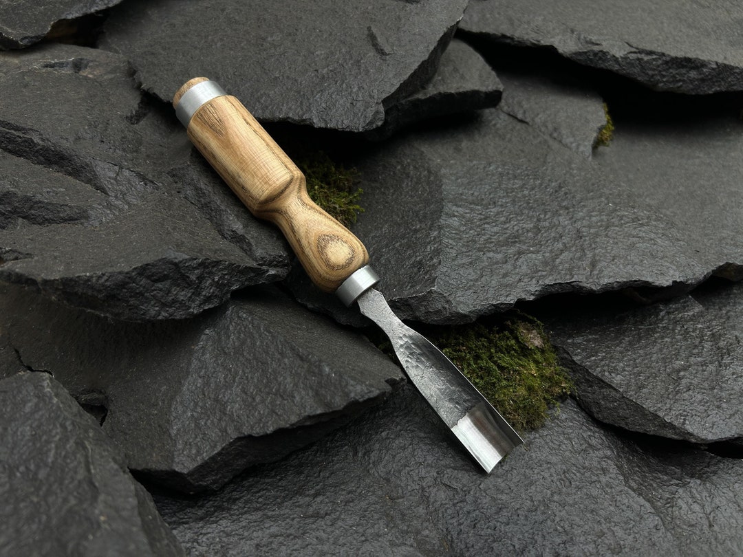 Hand-forged Wood Carving Gouge: 52100 Steel Blade, Ash Handle - Etsy